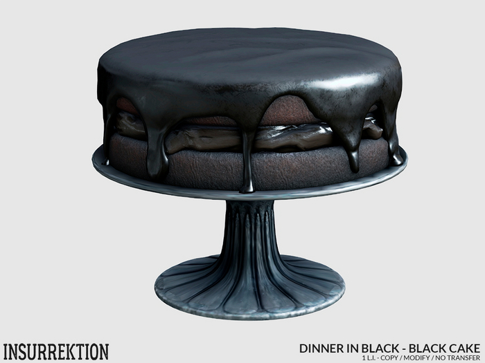 Second Life Marketplace - [IK] Dinner in Black - Black cake